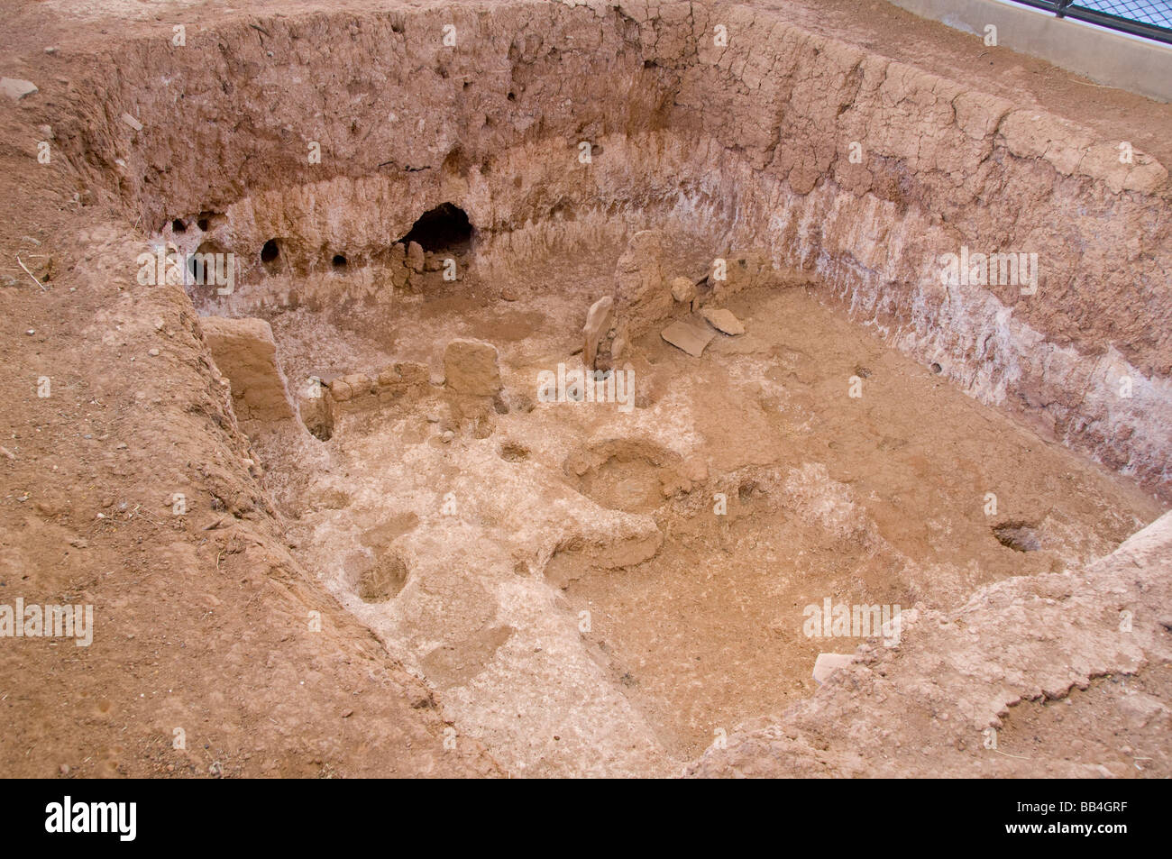 Colorado, Mesa Verde National Park. Indian pit house construction Stock ...