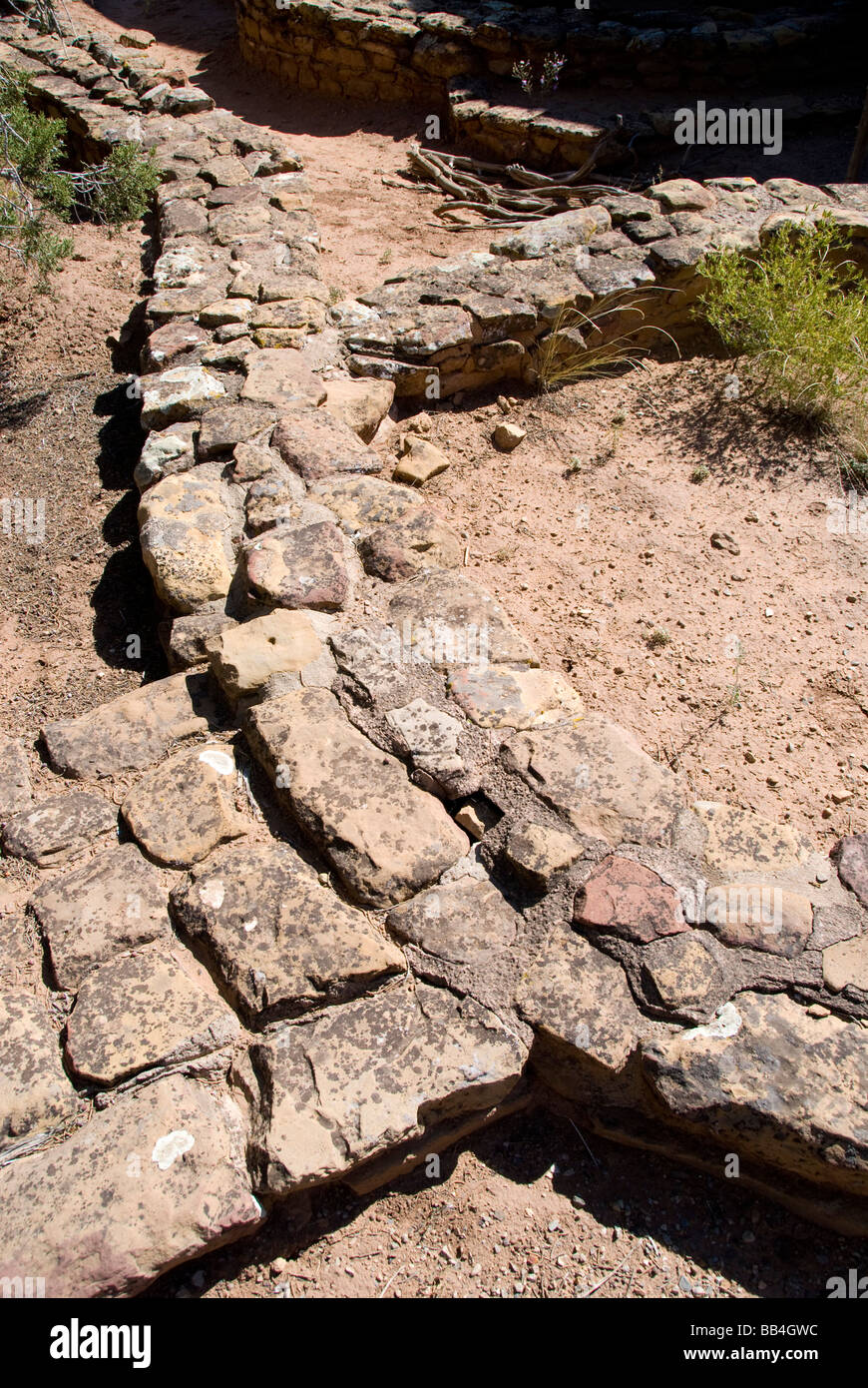 Colorado, Mesa Verde National Park. Indian pit house construction Stock ...