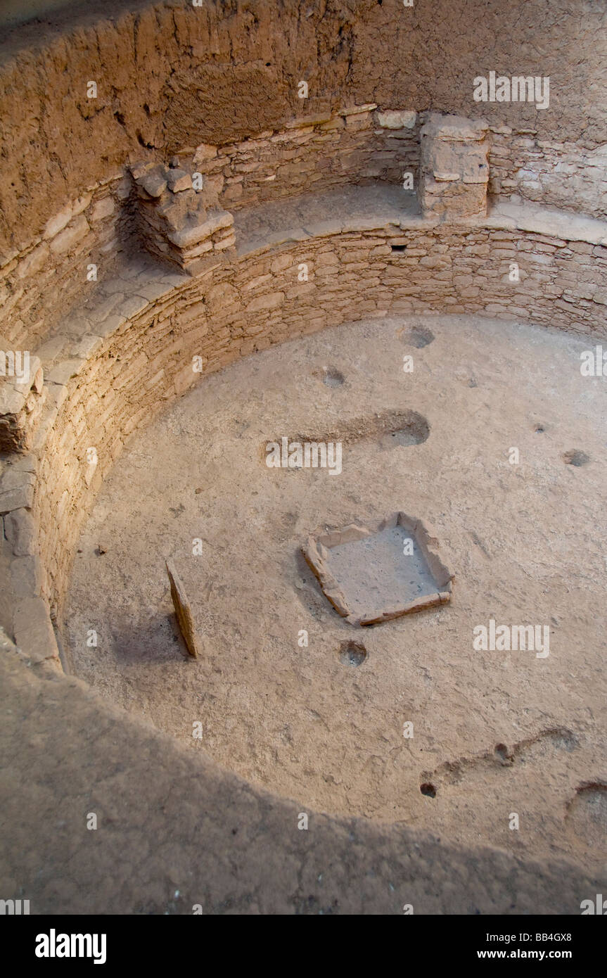 Colorado, Mesa Verde National Park. Indian pit house & kiva ...