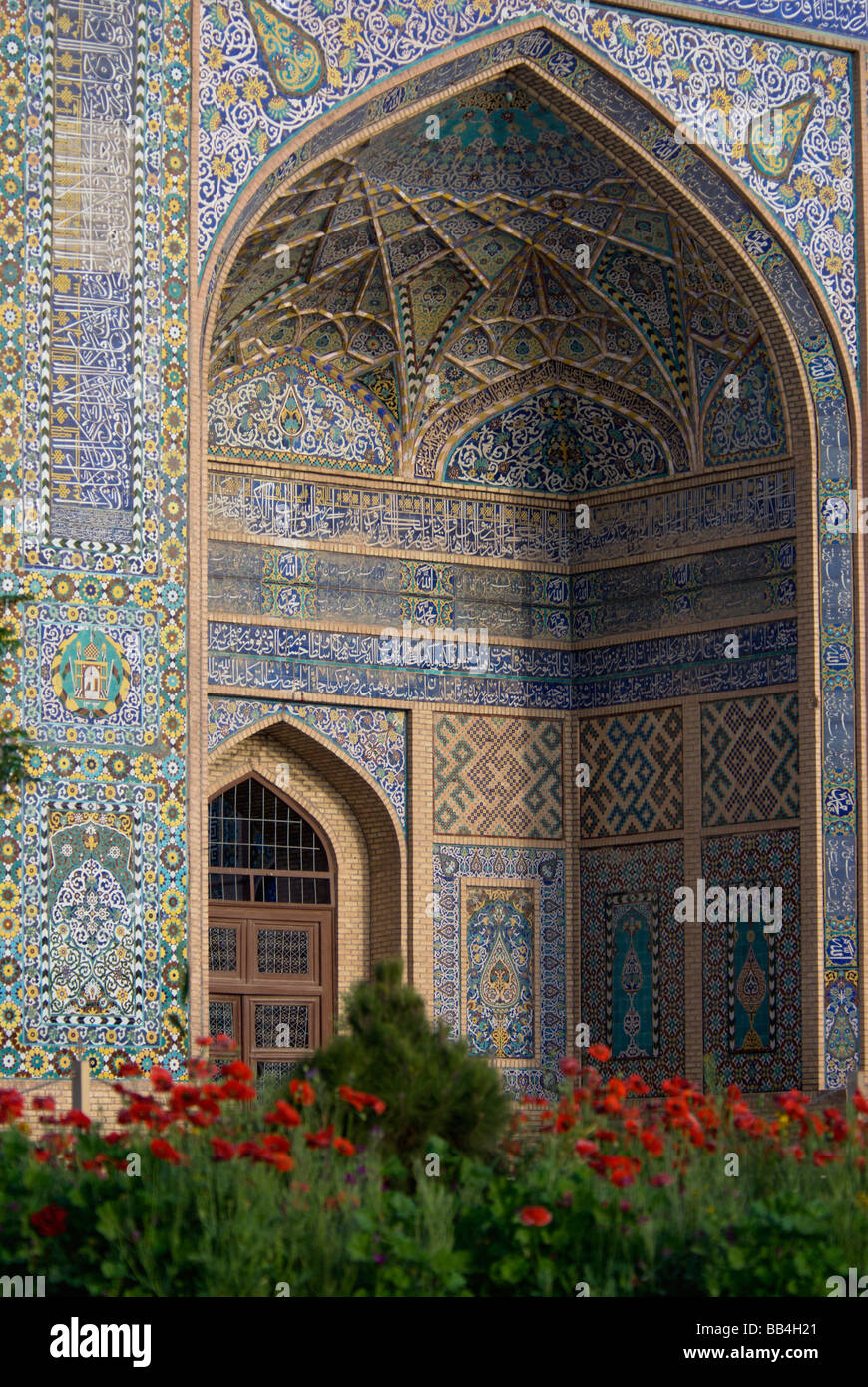 Floral & geometric patterns of restored Timurid tile mosaics decorate ...