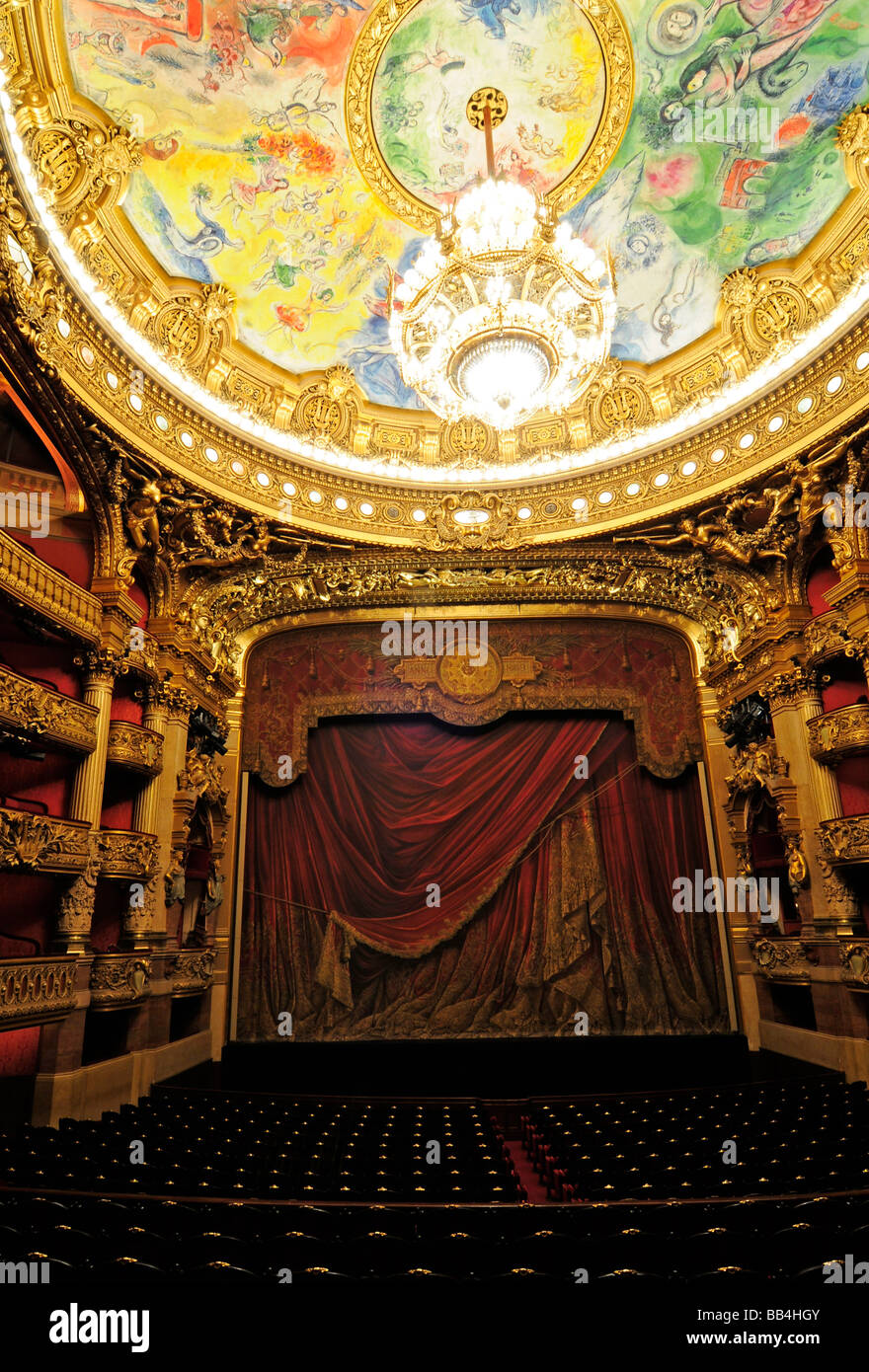 Inside the palais Garnier, the oldest Opera house in Paris, France ...