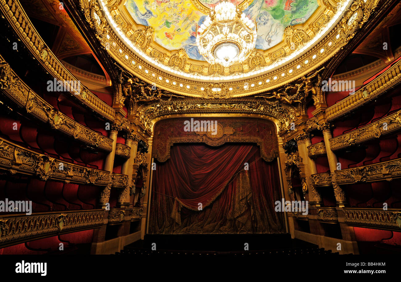 Inside the palais Garnier, the oldest Opera house in Paris, France ...