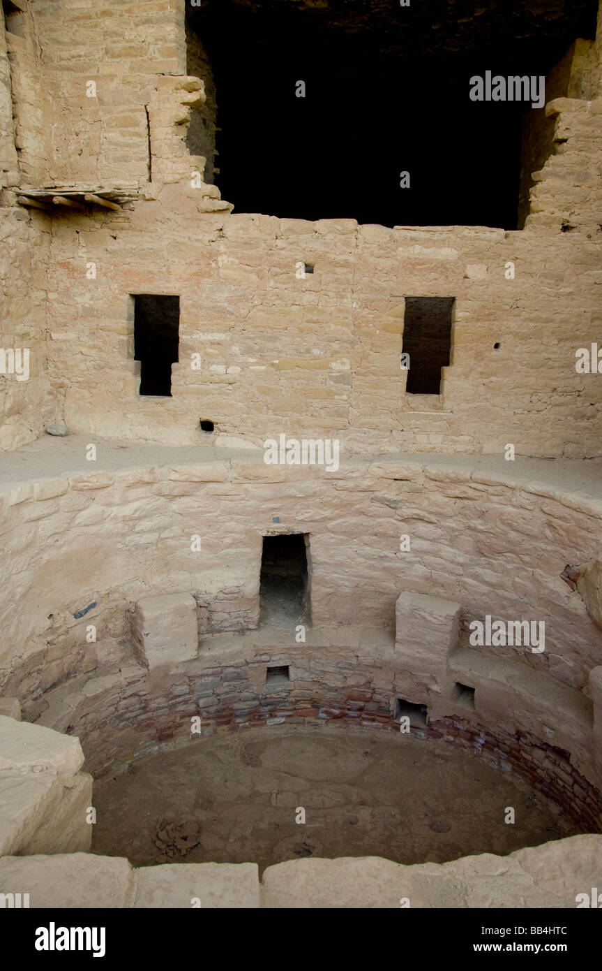 Colorado, Mesa Verde National Park. Spruce Tree House ruins Stock Photo ...