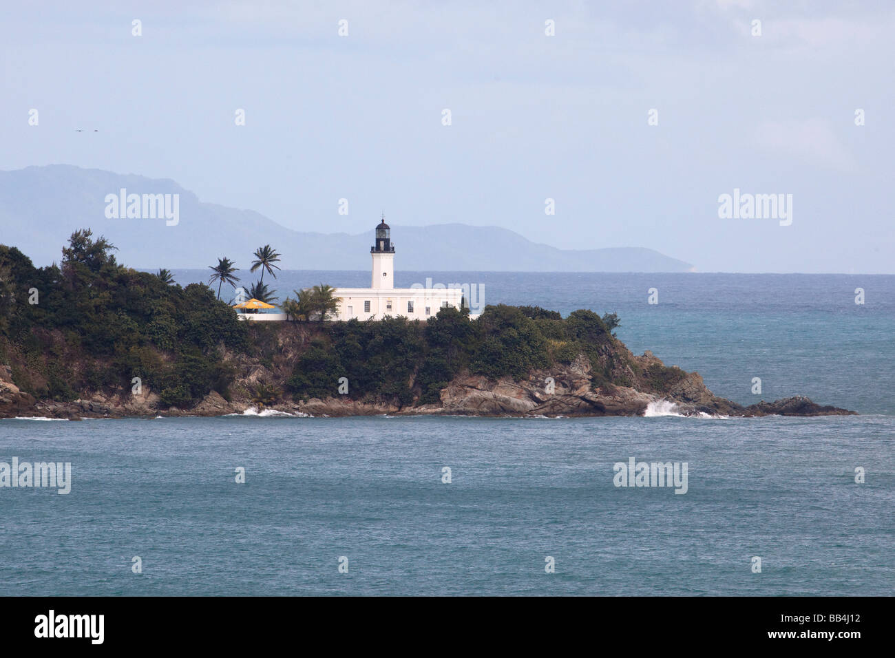 View of a Lighthouse on a Cliff Point Tuna Lighthouse Puerto Rico Stock ...