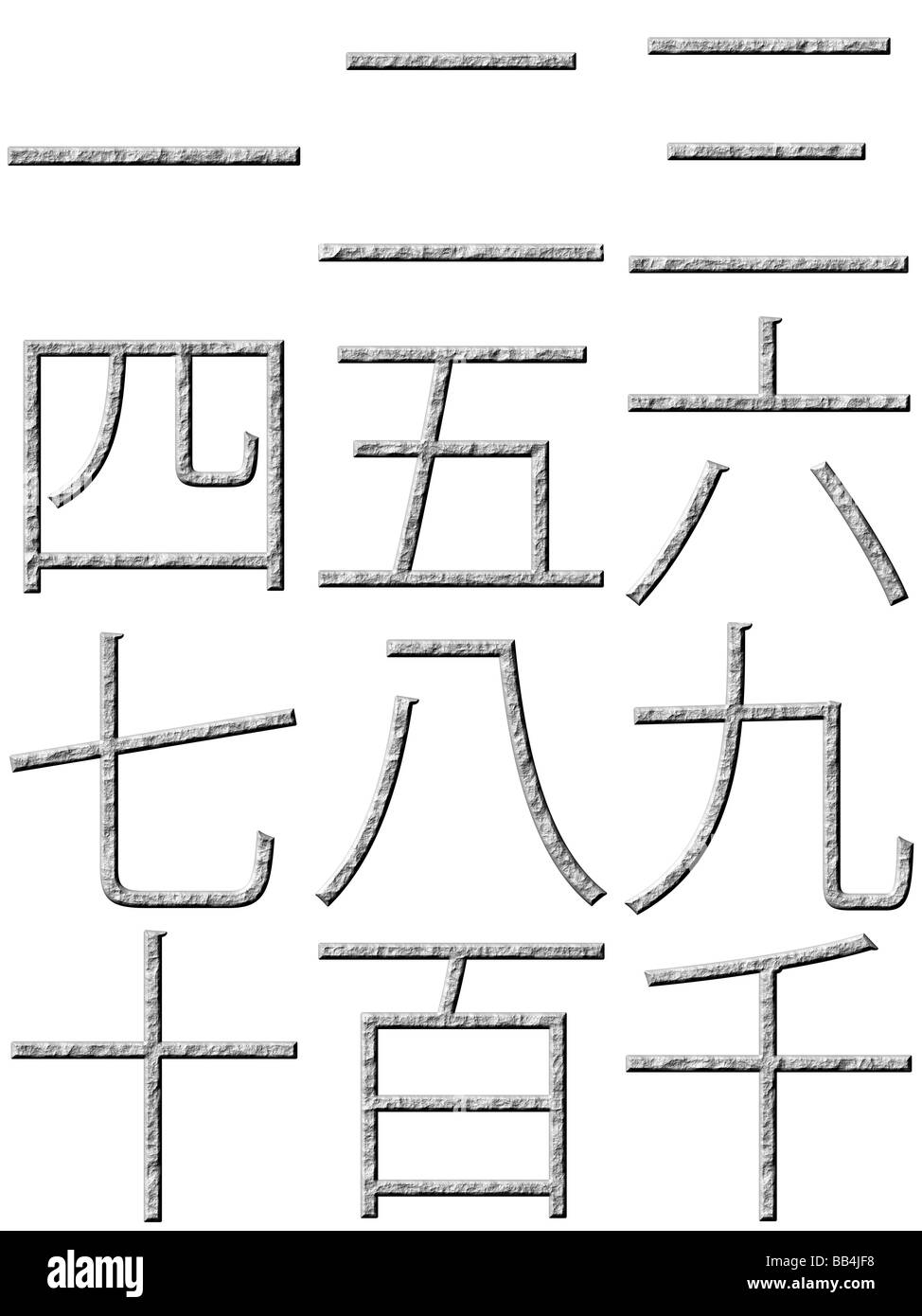Five chinese characters Black and White Stock Photos & Images - Alamy