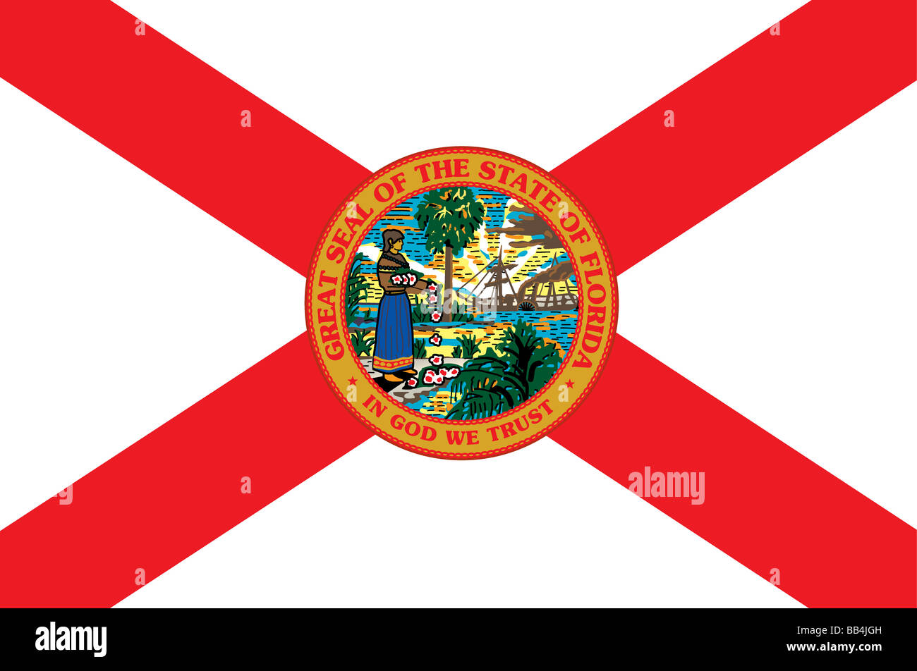 Florida state flag Stock Photo - Alamy