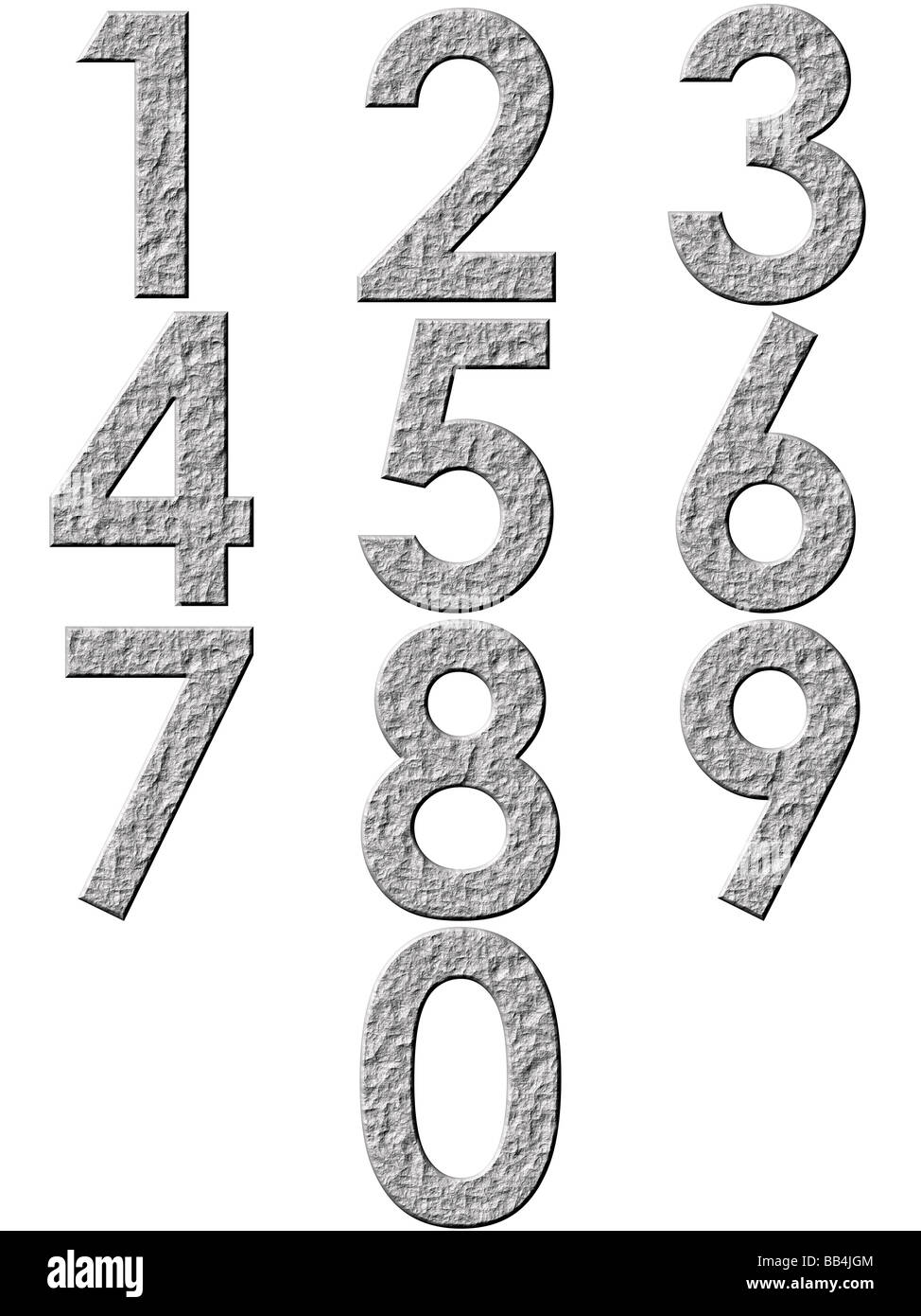 3d stone numbers Stock Photo - Alamy