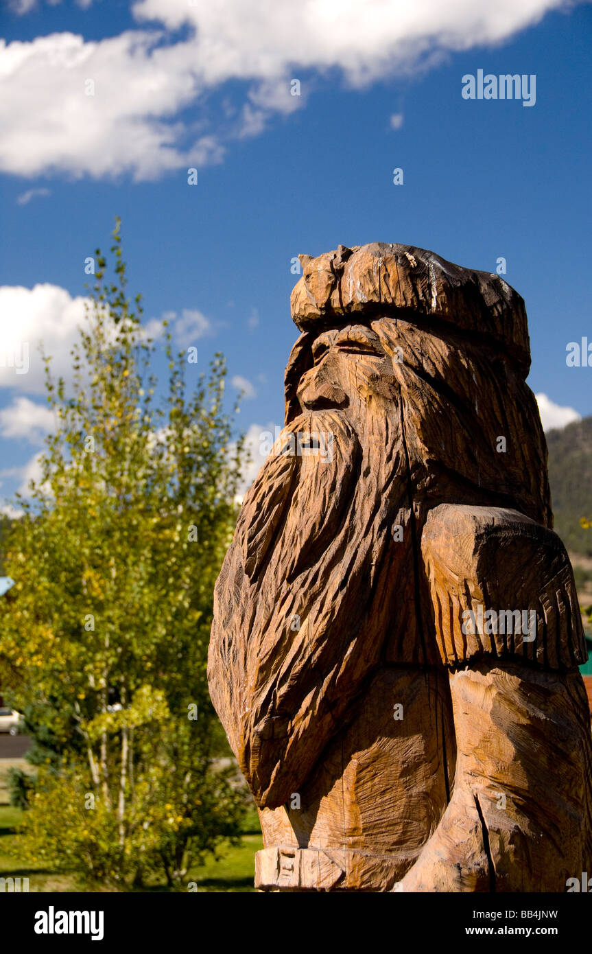 Colorado, South Fork. Wood carving Stock Photo - Alamy