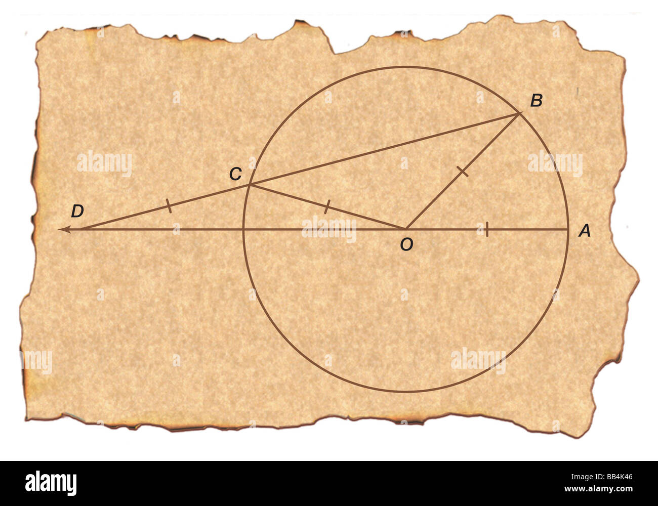 Archimedes method of angle trisection hi-res stock photography and ...