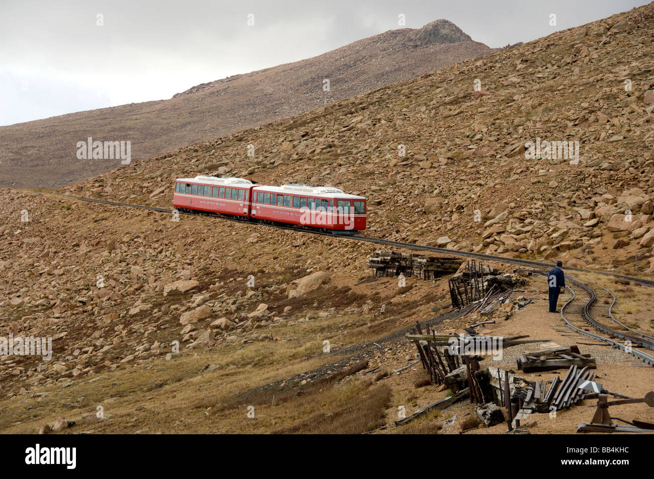 Colorado, Colorado Springs. Pikes Peak Cog Railway. Views from the ...