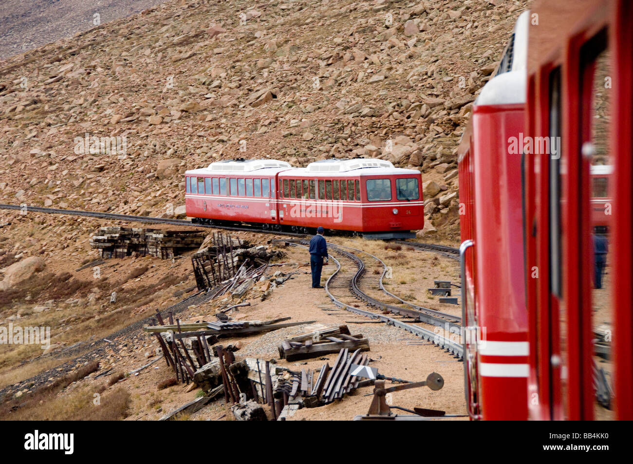 Colorado, Colorado Springs. Pikes Peak Cog Railway. Views from the ...