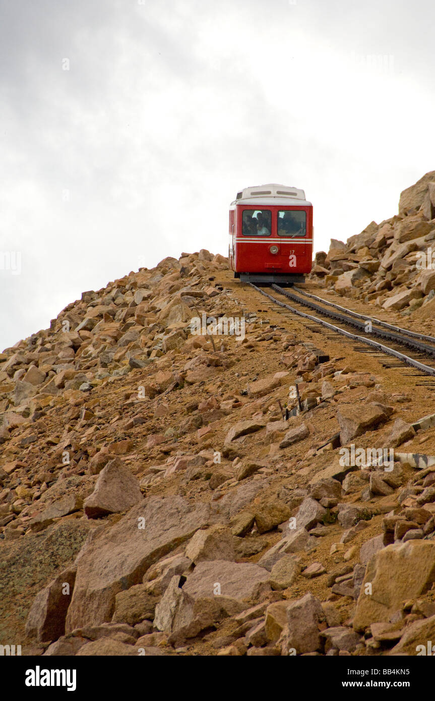 Colorado, Colorado Springs. Pikes Peak Cog Railway. Views from the ...