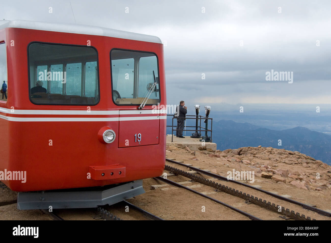 Colorado, Colorado Springs. Pikes Peak Cog Railway. Views from the ...