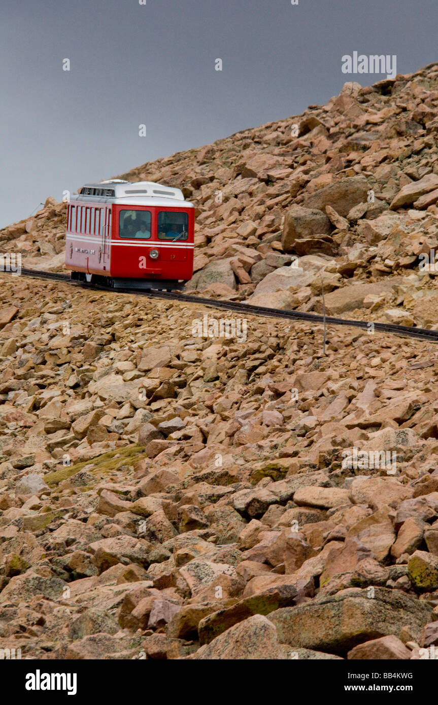 Colorado, Colorado Springs. Pikes Peak Cog Railway. Views from the ...