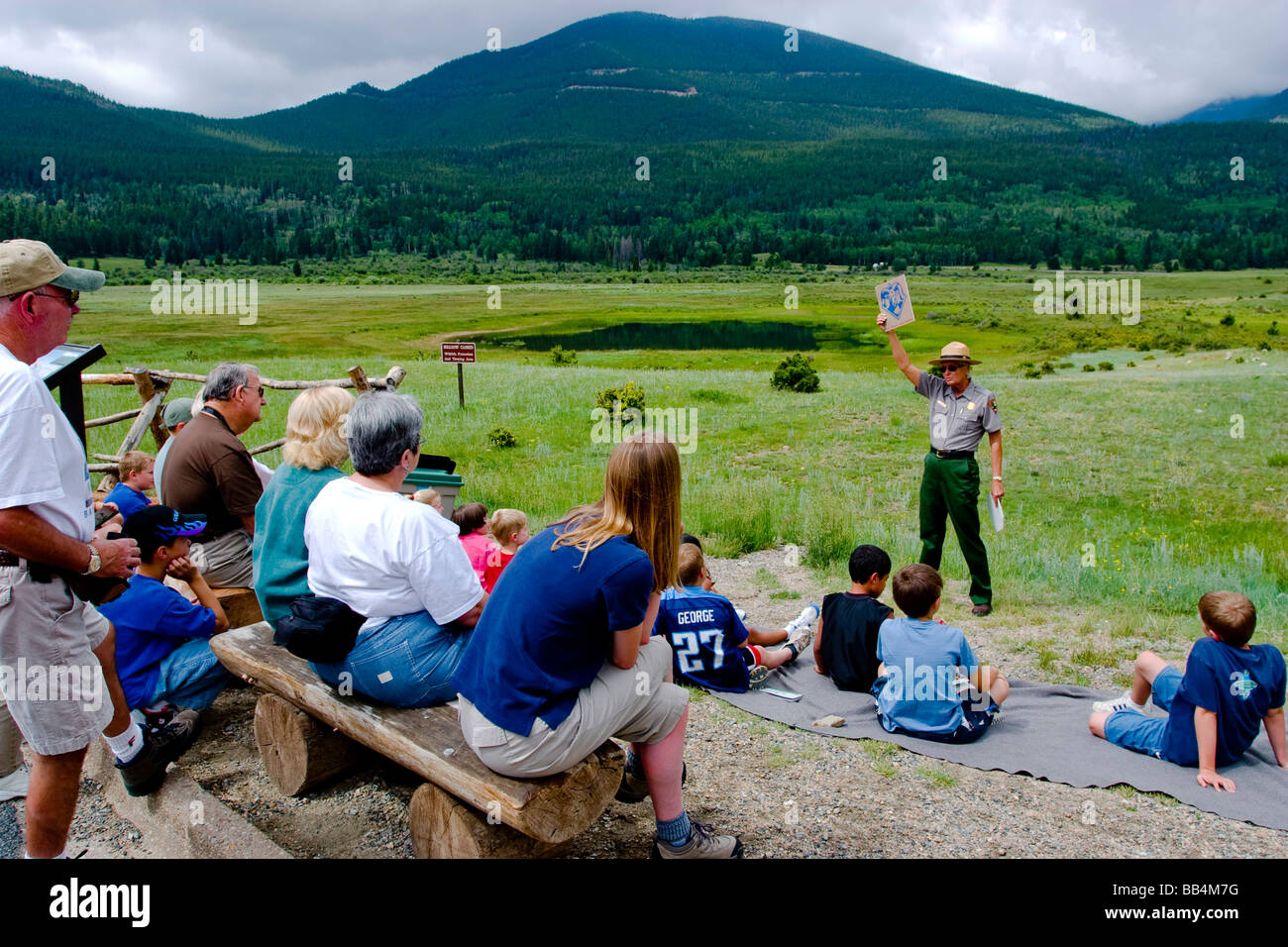An interpretive talk, given by a park ranger at Rocky Mountain National ...