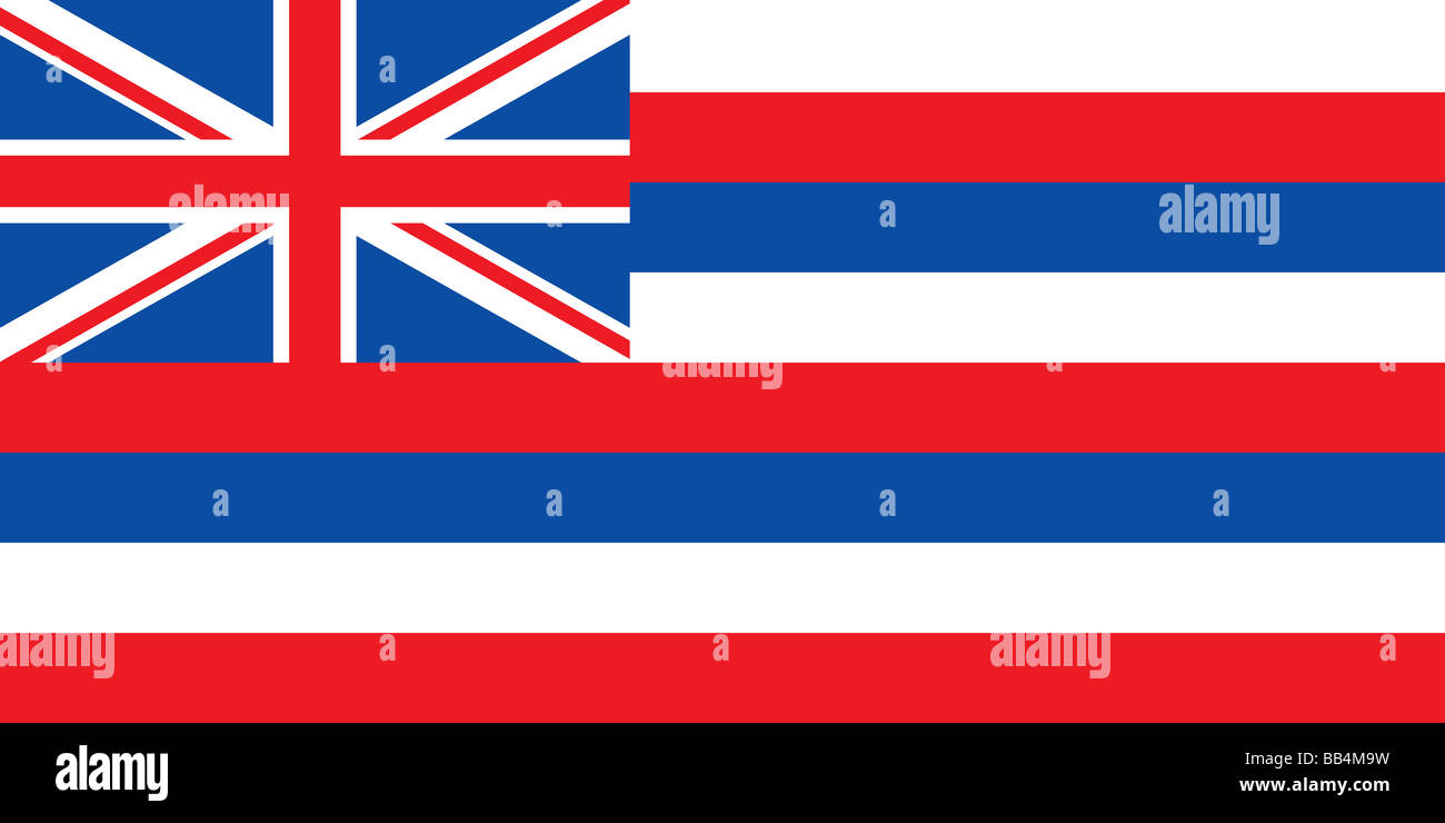 Hawaii state flag Stock Photo - Alamy