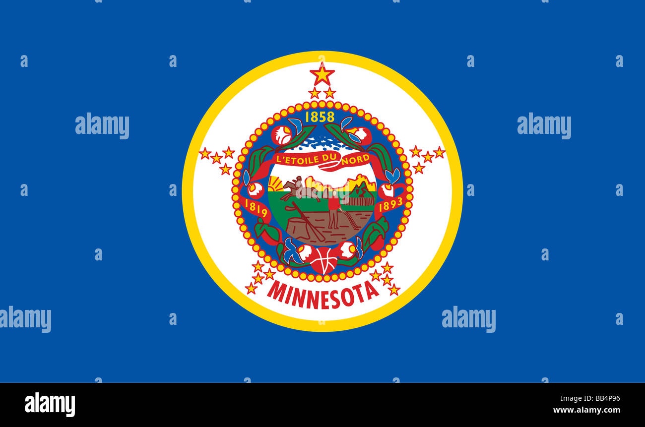 Minnesota state flag Stock Photo - Alamy