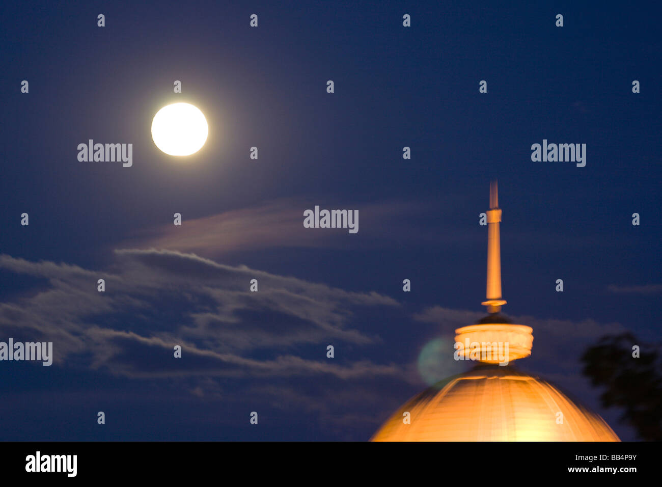 Full moon, Budapest, Capital of Hungary, Europe Stock Photo - Alamy