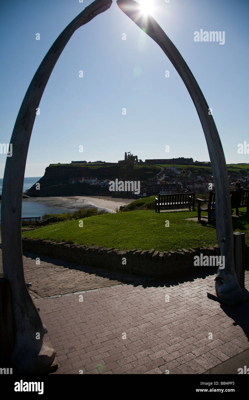 Whitby harbour church, lobster pots, life saving ring, rnli, rooftops ...