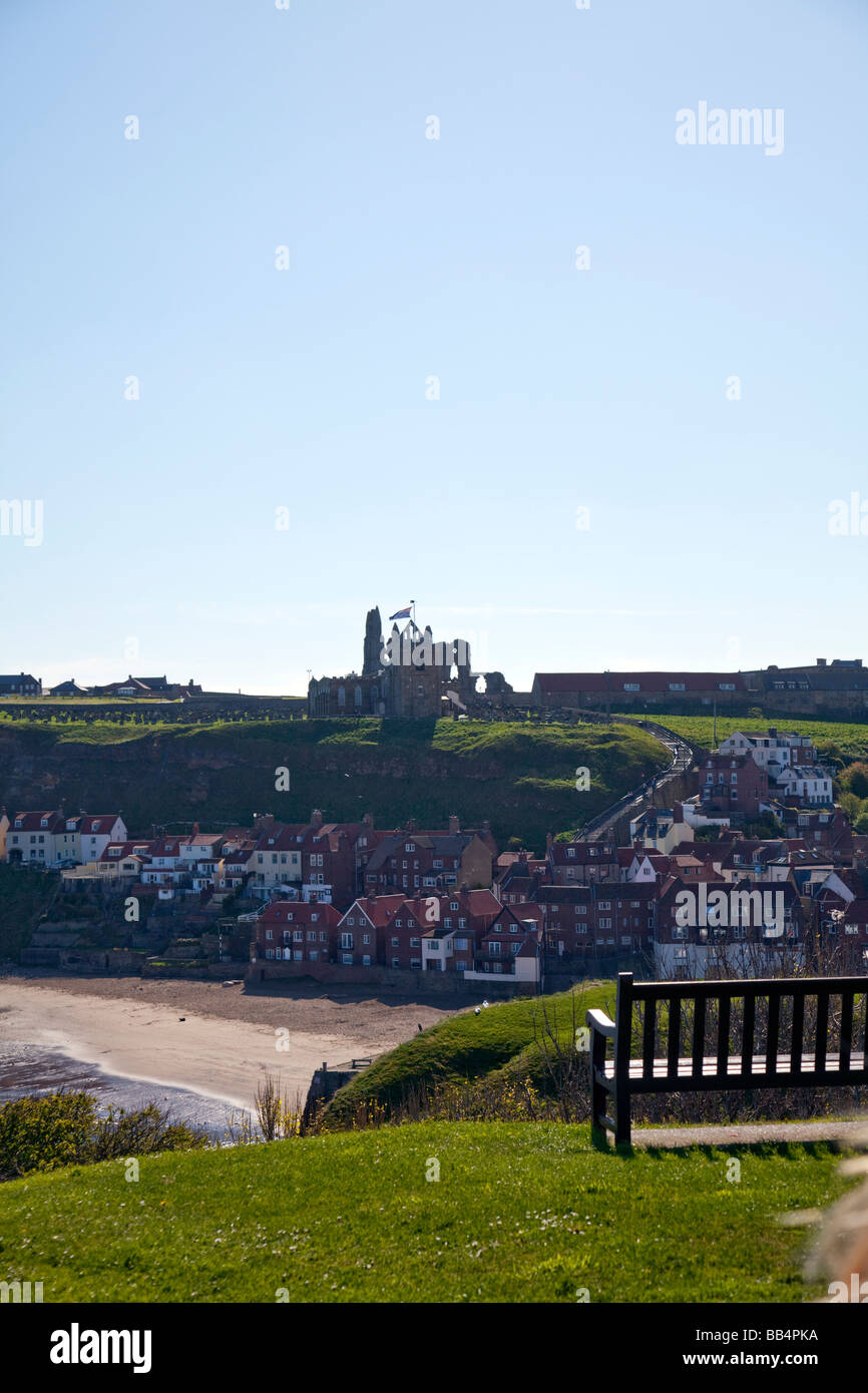 Whitby harbour church, lobster pots, life saving ring, rnli, rooftops ...