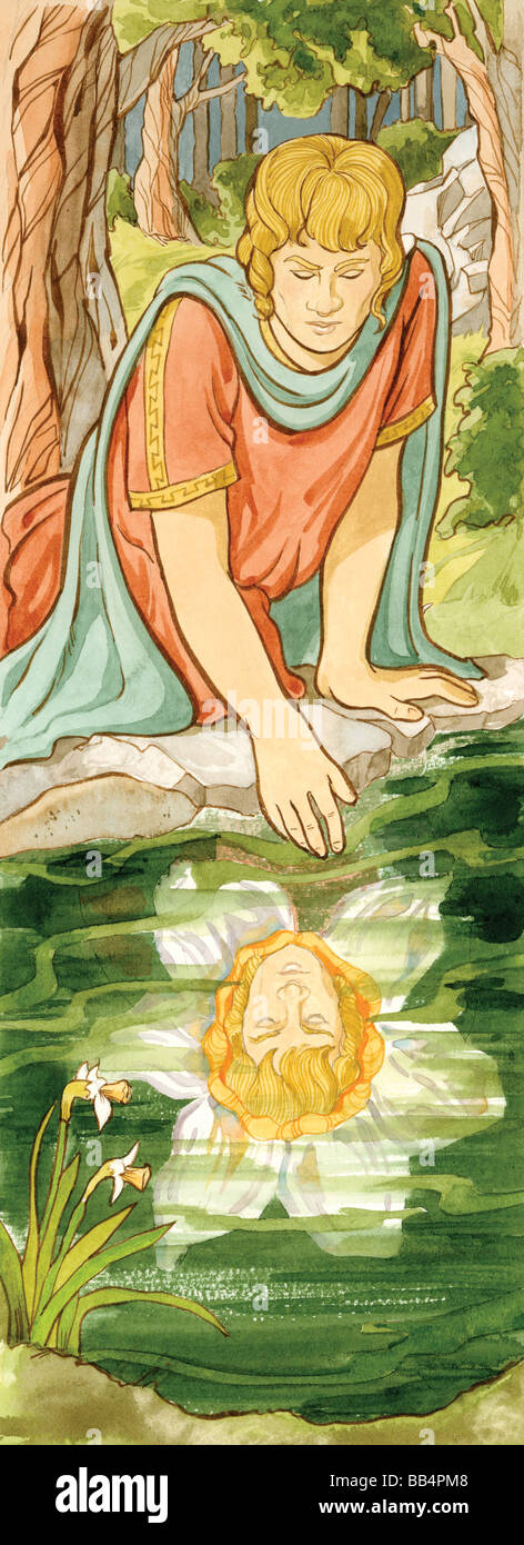 Greek Mythology Paintings Narcissus Claude | Landscape With Narcissus