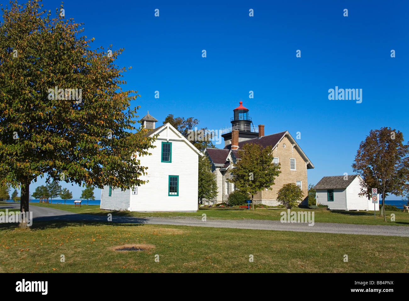 Thirty Mile Lighthouse; Golden Hill State Park, Lake Ontario, New York ...