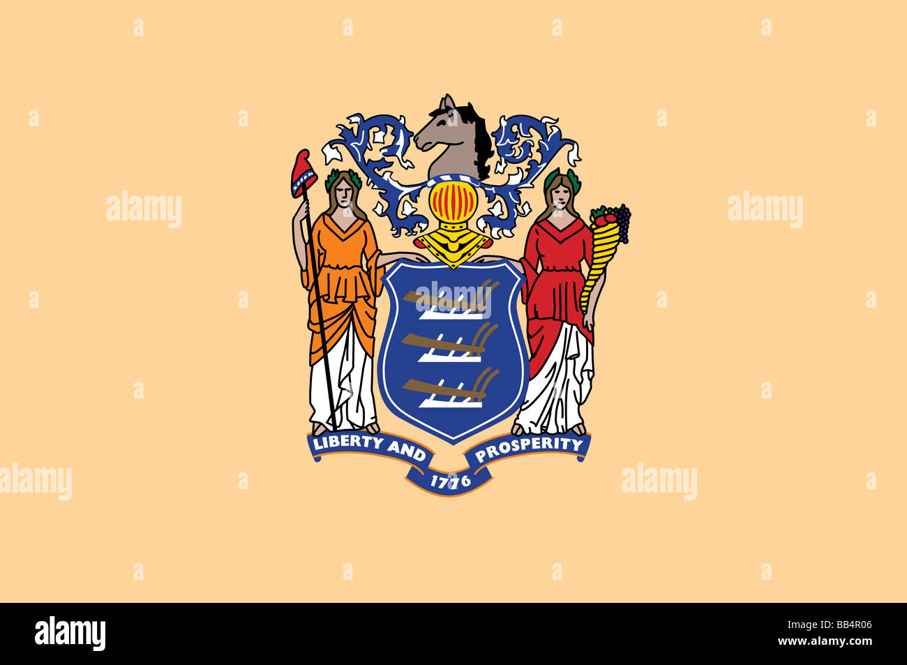 New Jersey state flag Stock Photo - Alamy