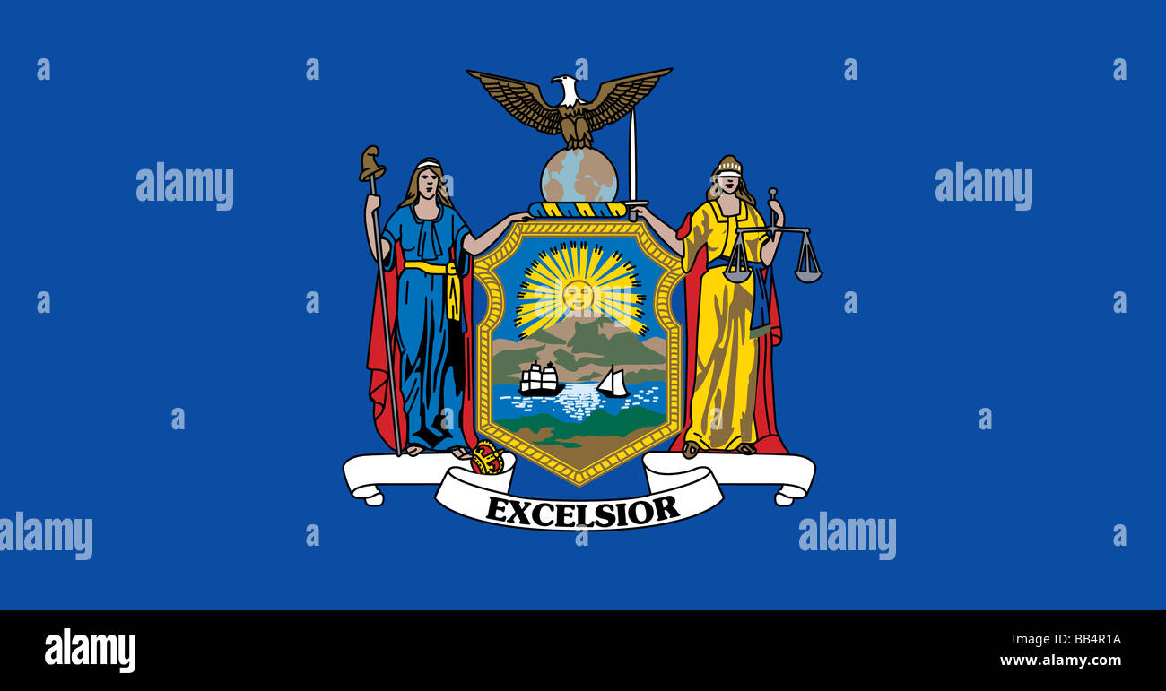 New York state flag Stock Photo - Alamy