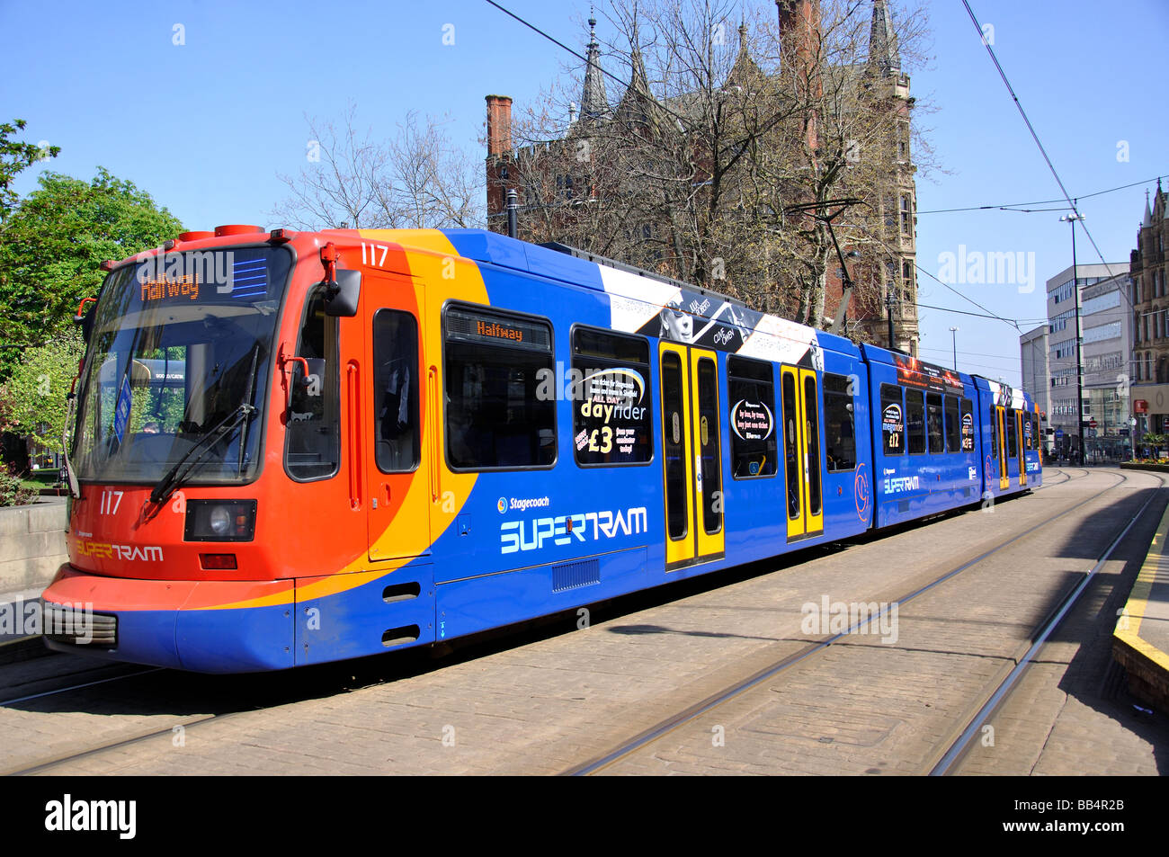Sheffield Supertram Light Railway, Sheffield, South Yorkshire, England ...