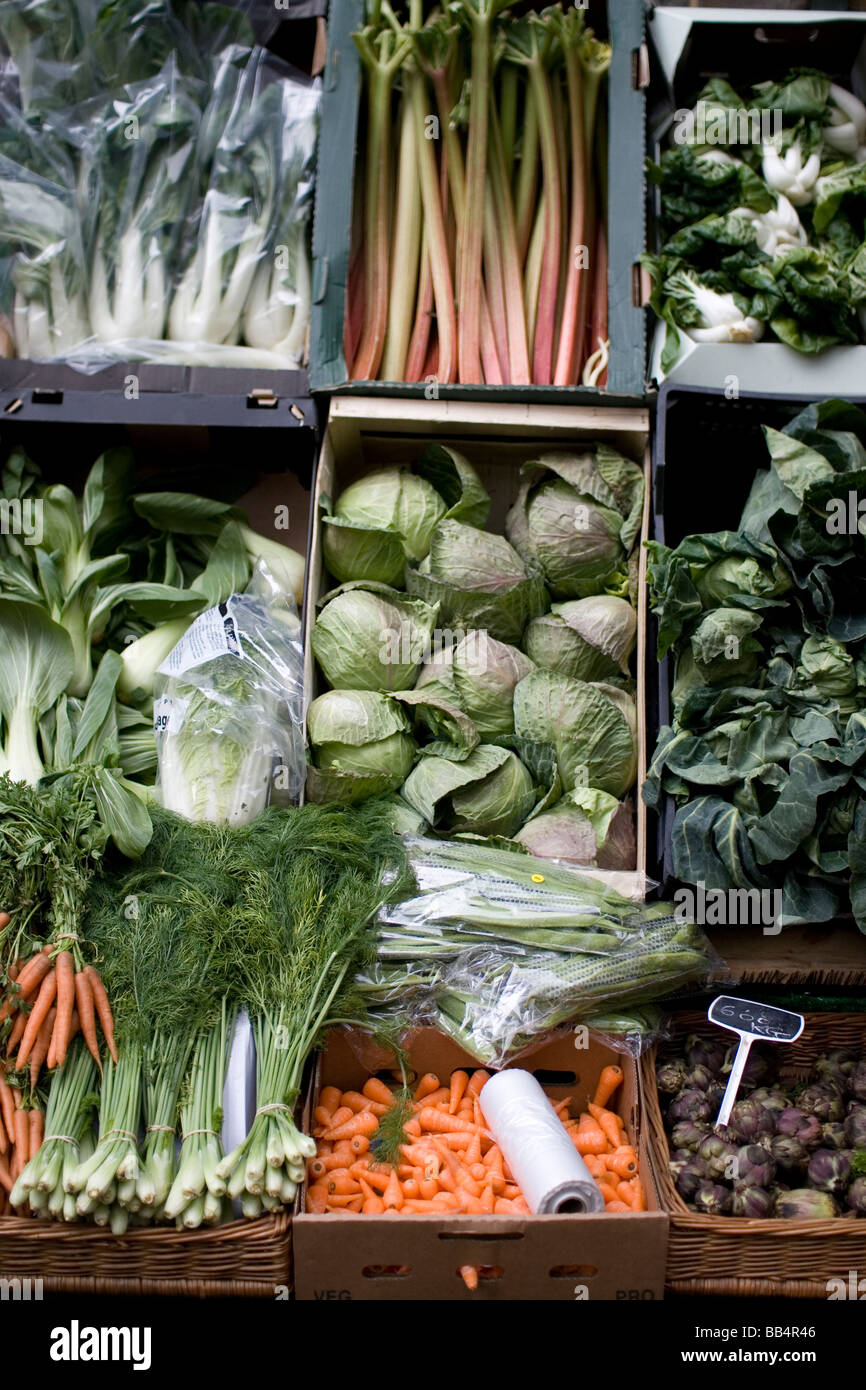 Vegetable stall at London's Borough Market Stock Photo - Alamy