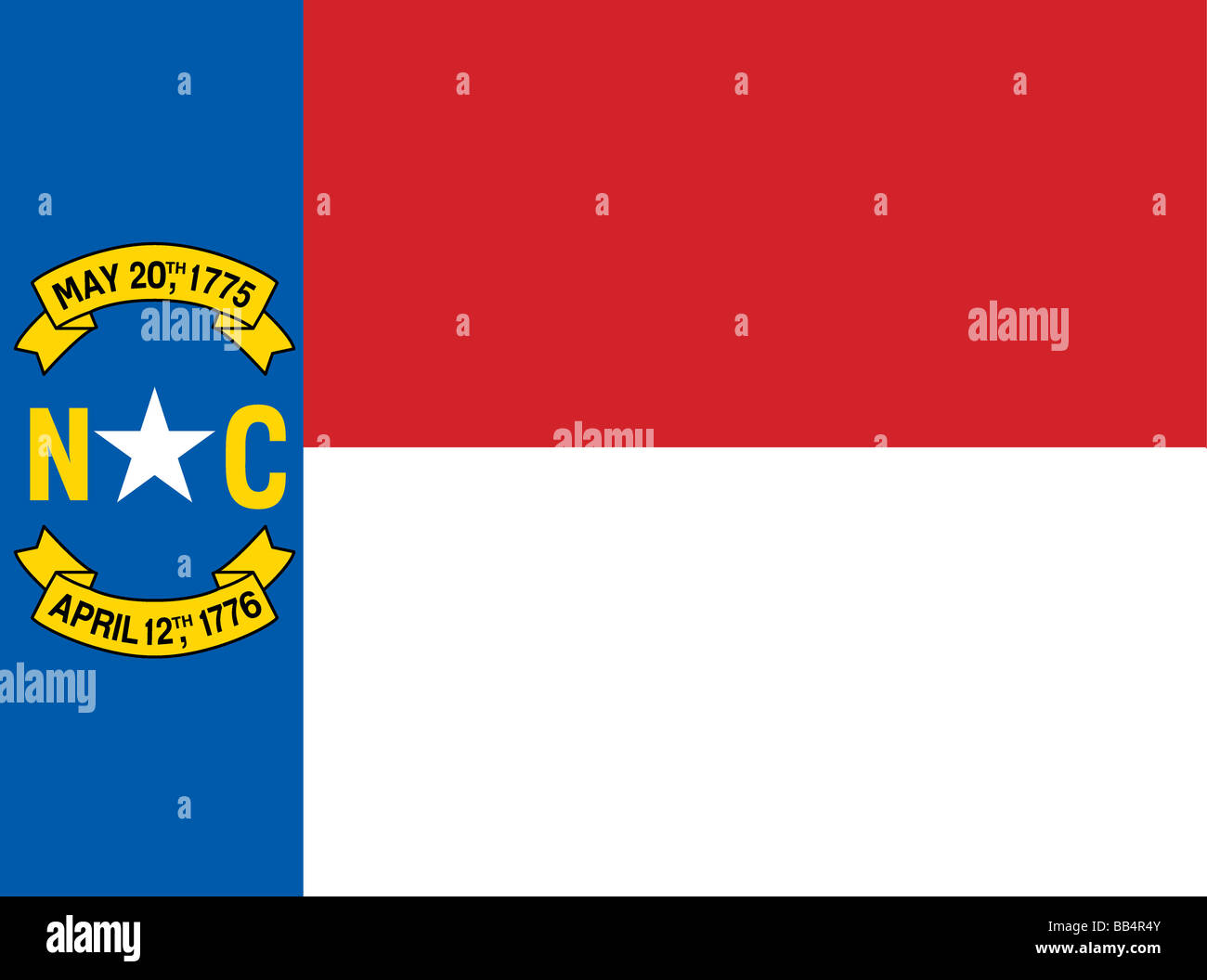 North Carolina state flag Stock Photo - Alamy