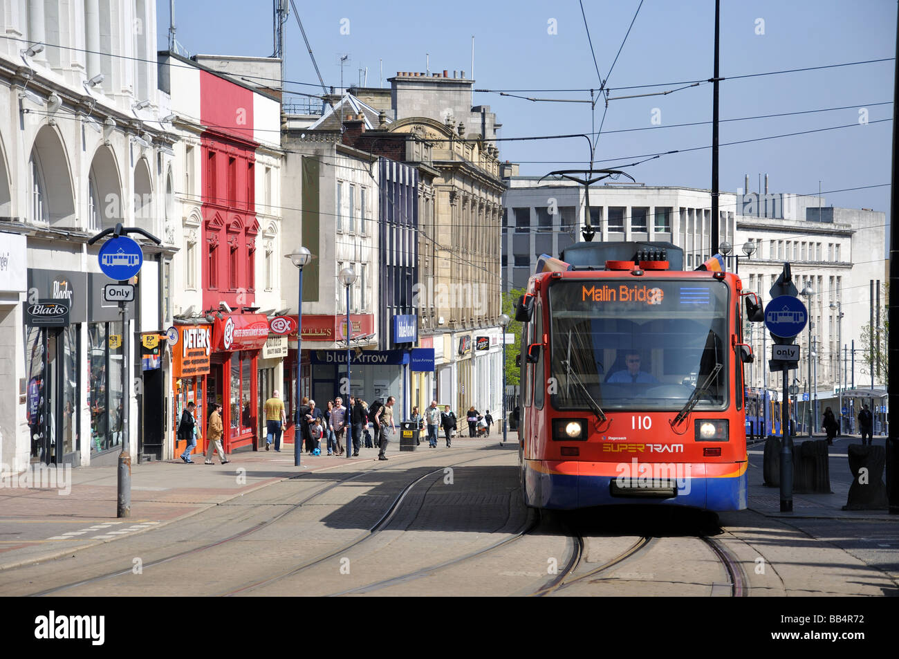 Sheffield Supertram Light Railway, Sheffield, South Yorkshire, England ...