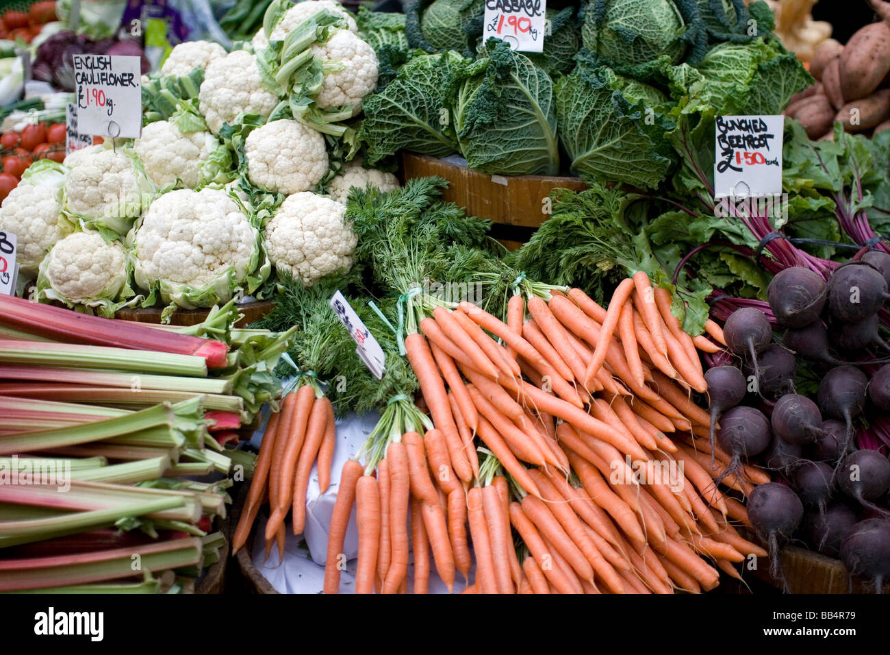 Price labels vegetable stall hi-res stock photography and images - Alamy