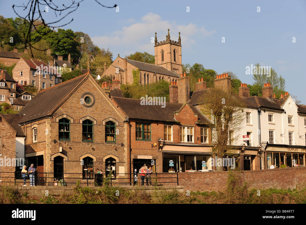 The Wharfage Ironbridge Telford Shropshire England UK Stock Photo - Alamy