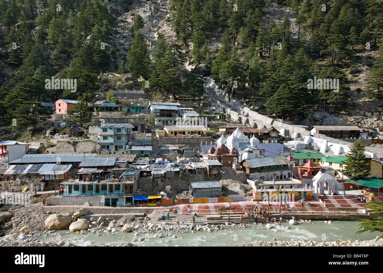 Gangotri village. Gangotri National Park. Uttarakhand. India Stock ...