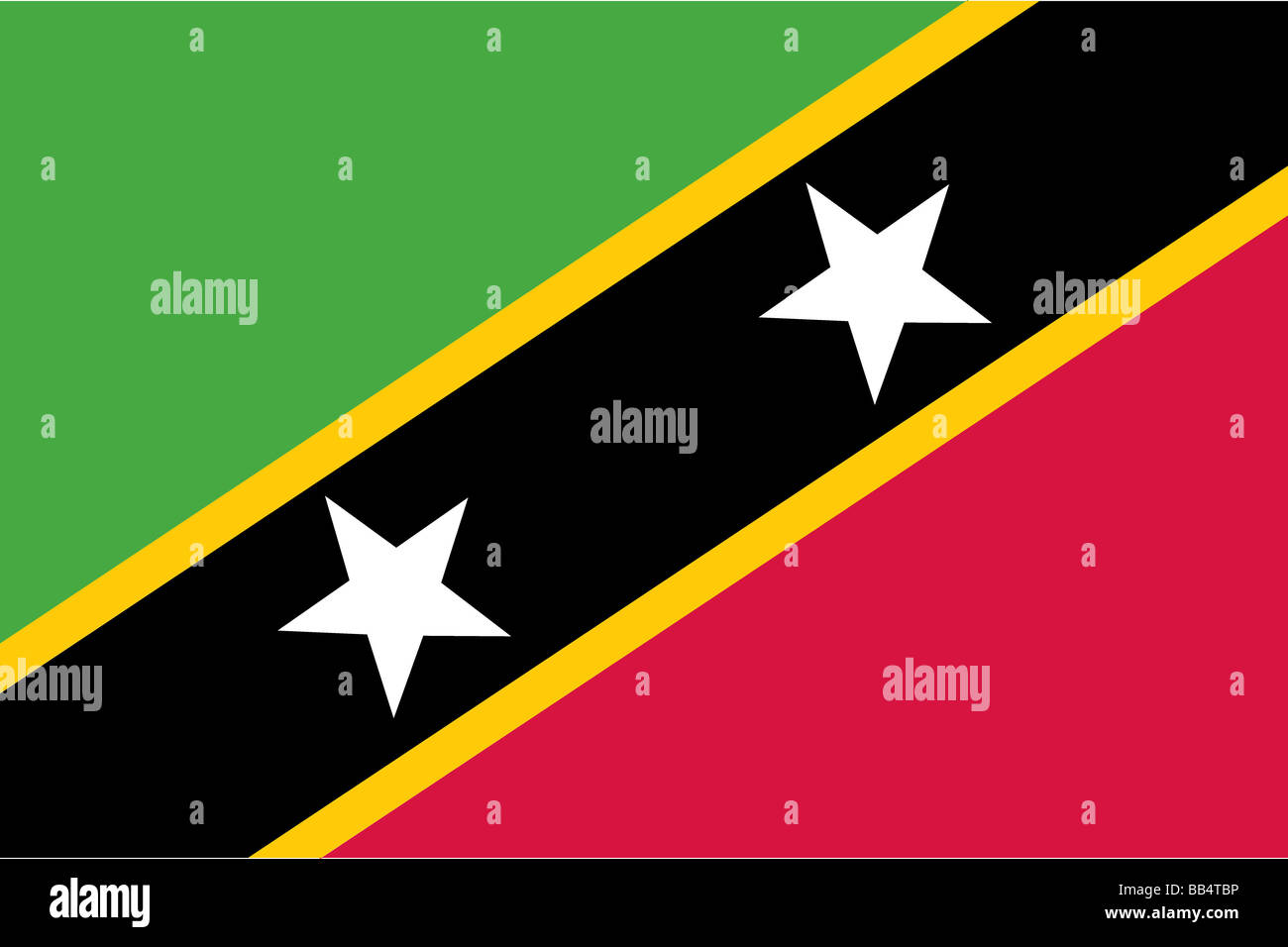 flag of Saint Kitts and Nevis Stock Photo - Alamy