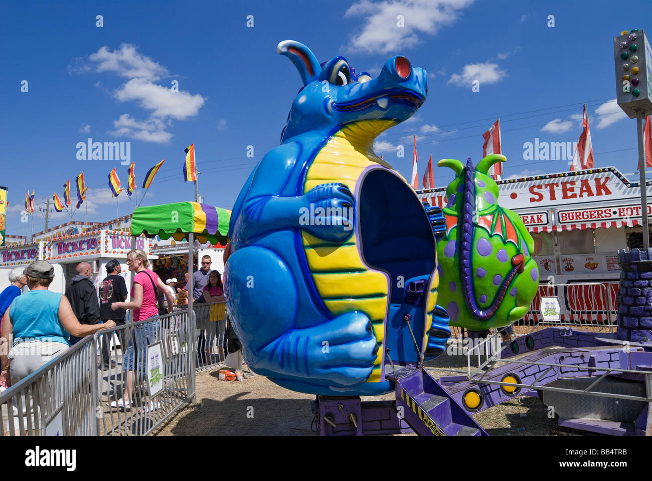 Dizzy Dragons carnival ride at Florida Strawberry Festival Plant City ...