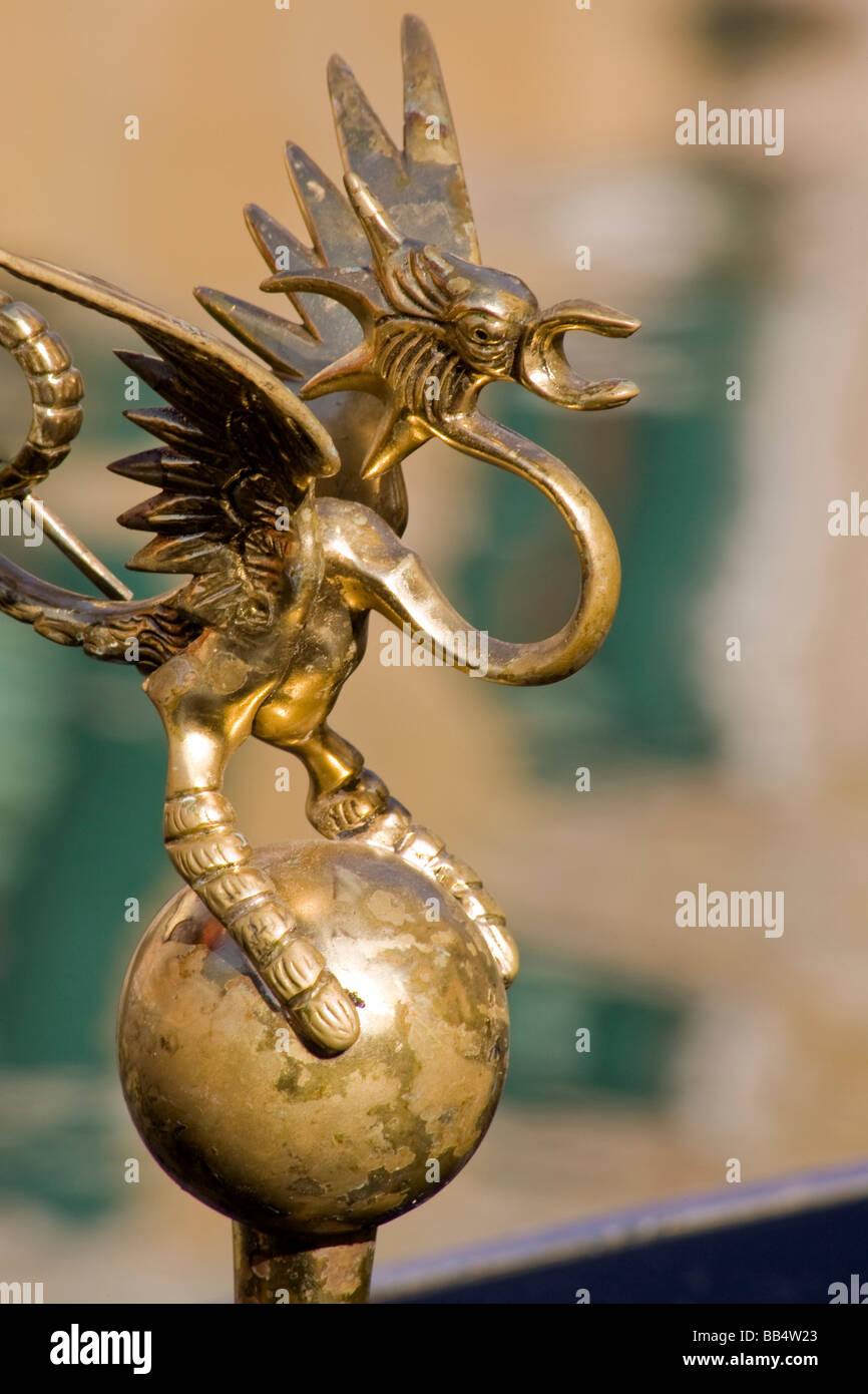 Europe, Italy, Venice. Brass dragon on a gondola Stock Photo - Alamy