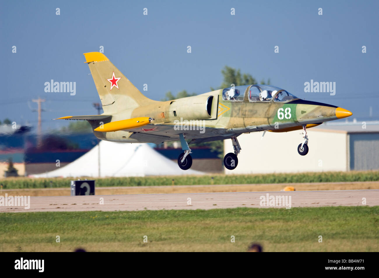 Russian L-39 Flight Trainer Albatross at Oshkosh, Wisconsin Stock Photo ...