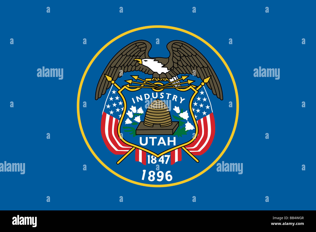 Utah state flag Stock Photo - Alamy