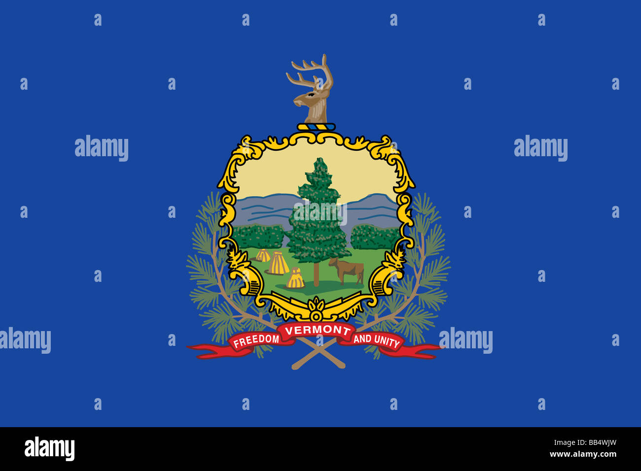 Vermont state flag Stock Photo - Alamy