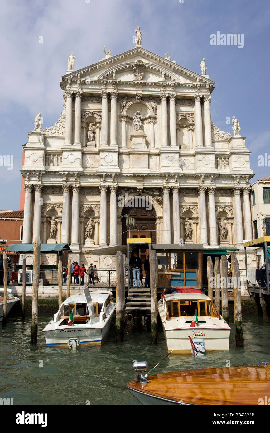 Europe, Italy, Venice. Building architecture along the grand canal ...