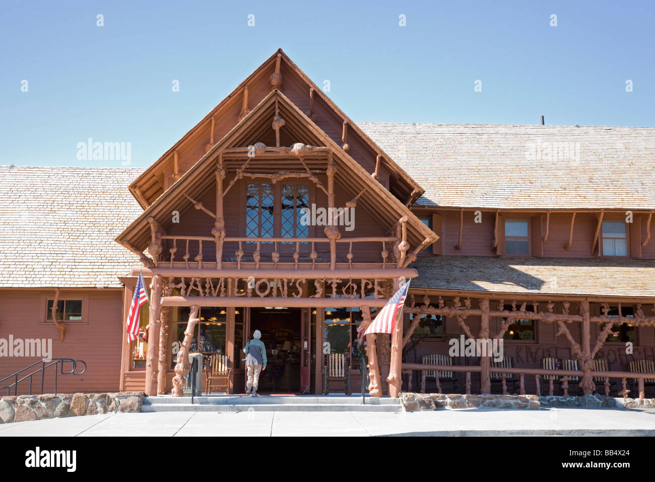 WY, Yellowstone National Park, classic Hamilton Store, at Old Faithful ...