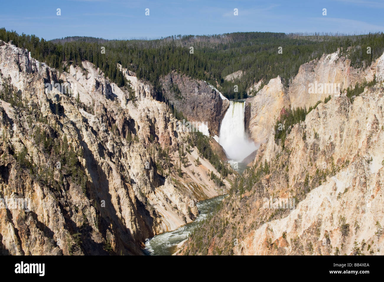 WY, Yellowstone National Park, Lower Yellowstone Falls, Grand Canyon of ...
