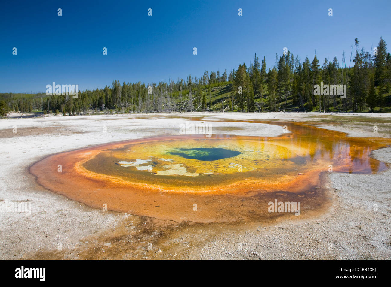 WY, Yellowstone National Park, Upper Geyser Basin, Chromatic Pool Stock ...