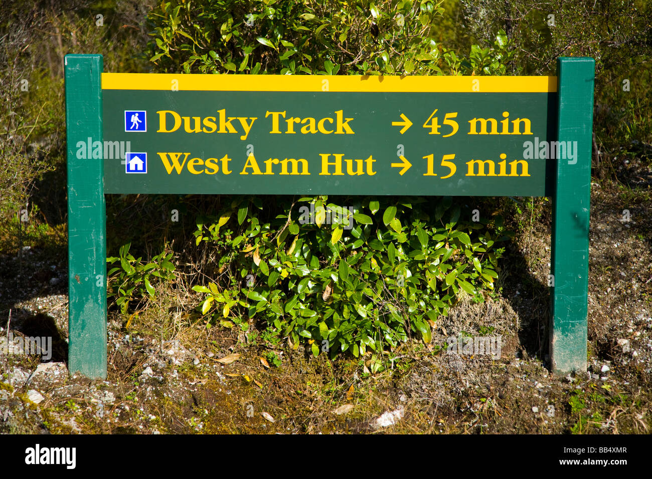 New zealand fiordland signage hi-res stock photography and images - Alamy