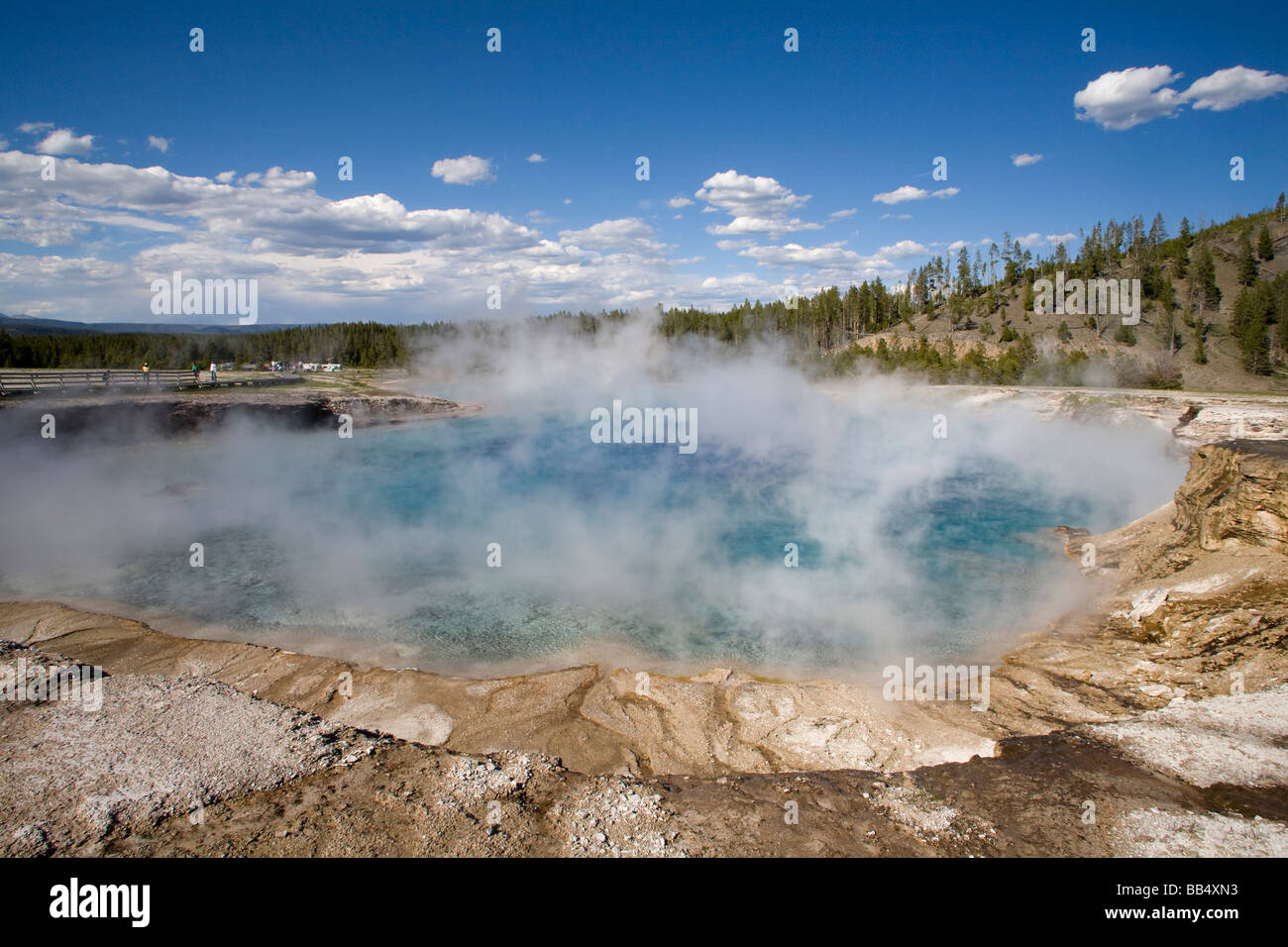 WY, Yellowstone National Park, Midway Geyser Basin, Excelsior Geyser ...