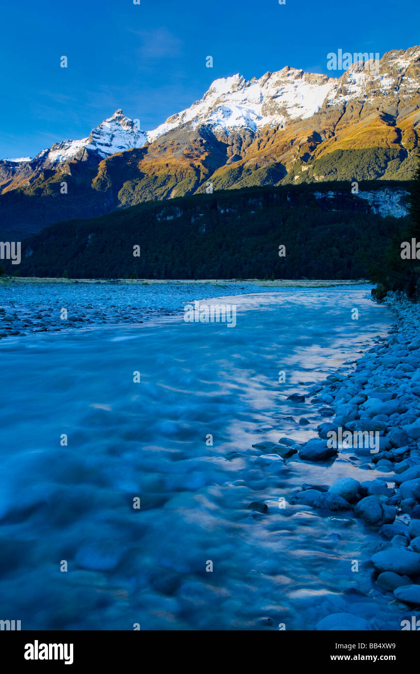 New Zealand Otago Mt Aspiring National Park The Rockburn a fast flowing ...