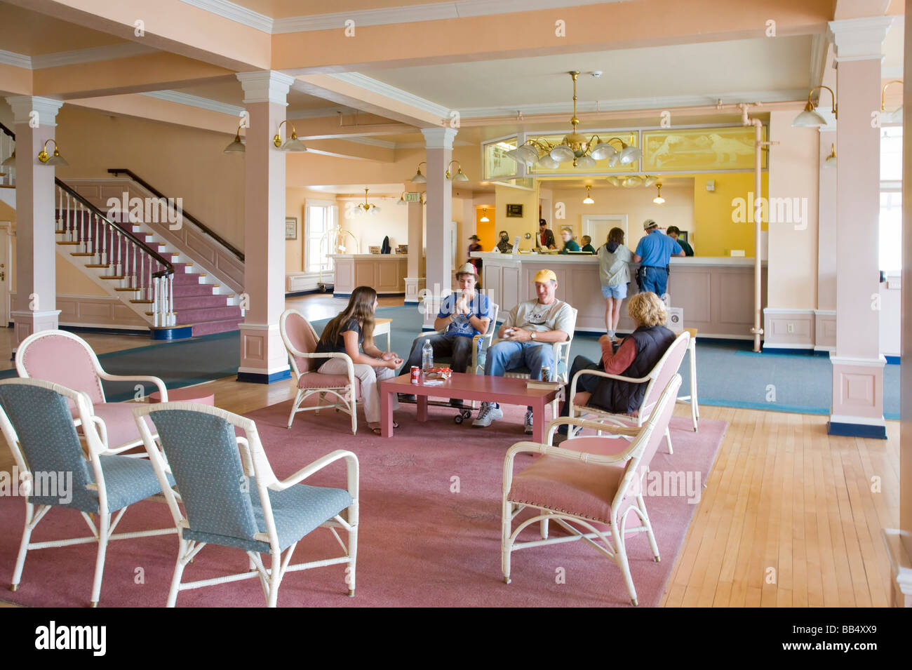 WY, Yellowstone National Park, Lake Yellowstone Hotel, oldest building ...