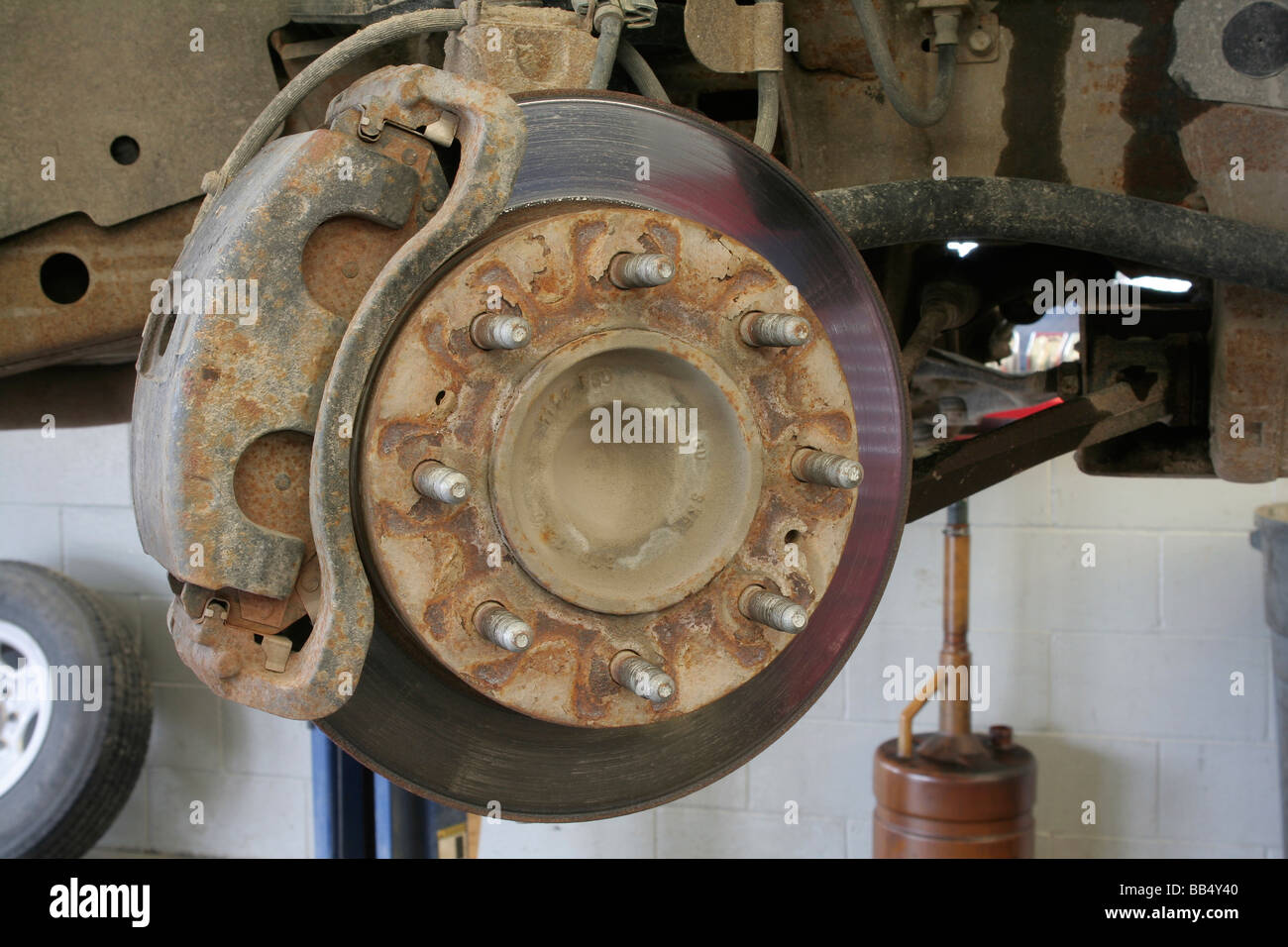 Light truck front wheel brakes Stock Photo - Alamy